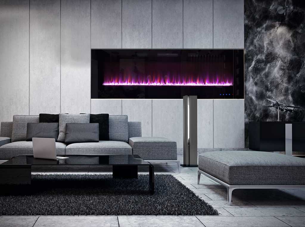 72” Recessed or Surface Mount Fireplace - Electric Fireplaces Toronto