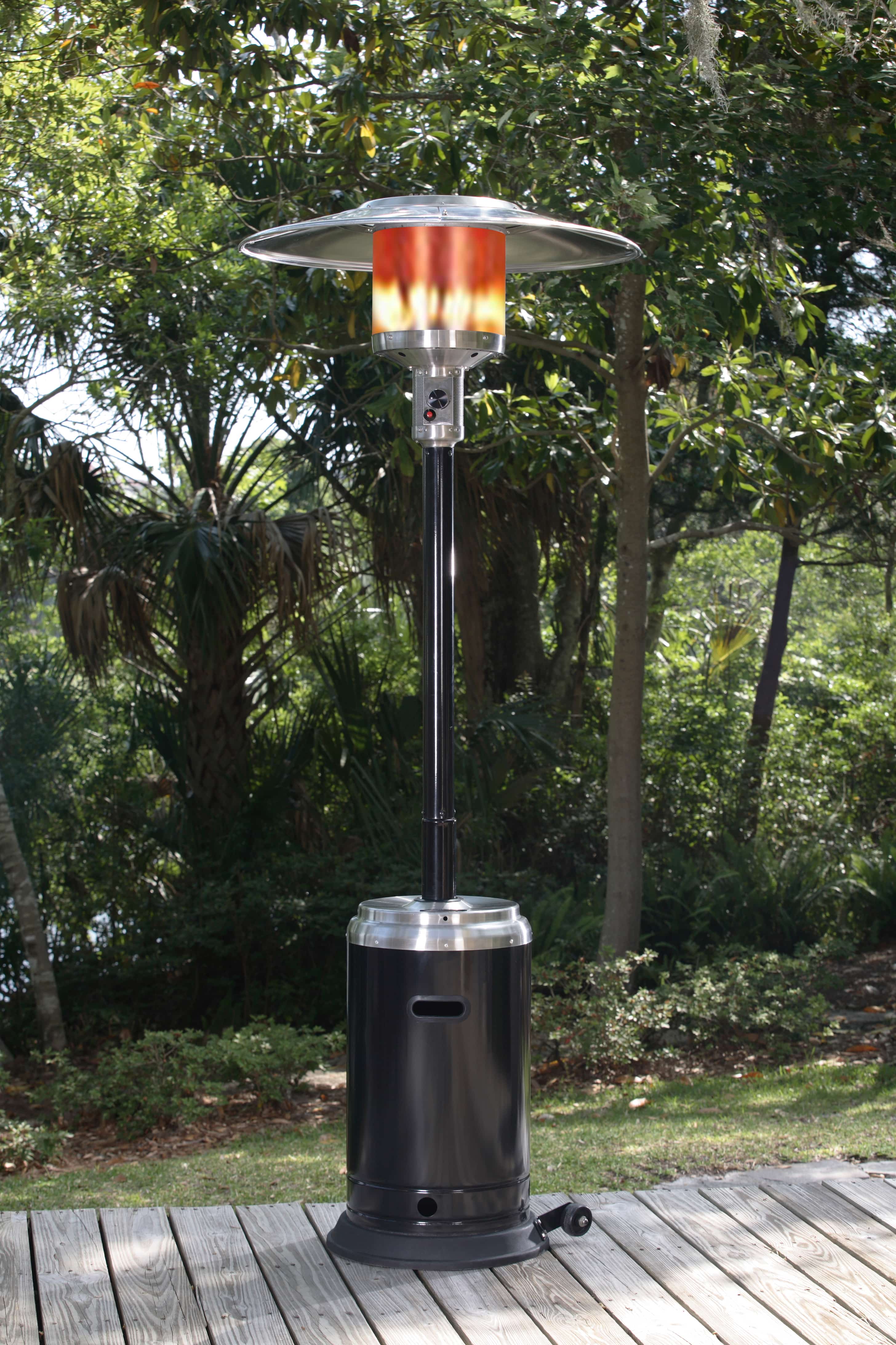 Paramount Black And Stainless Steel Full Size Propane Patio Heater Paramount Black And Stainless Steel Full Size Propane Patio Heater