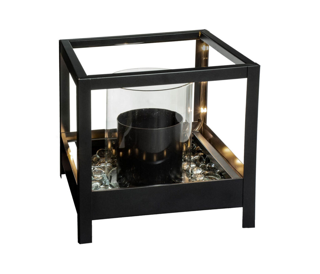 Square Garden Burner with LED - Electric Fireplaces Toronto