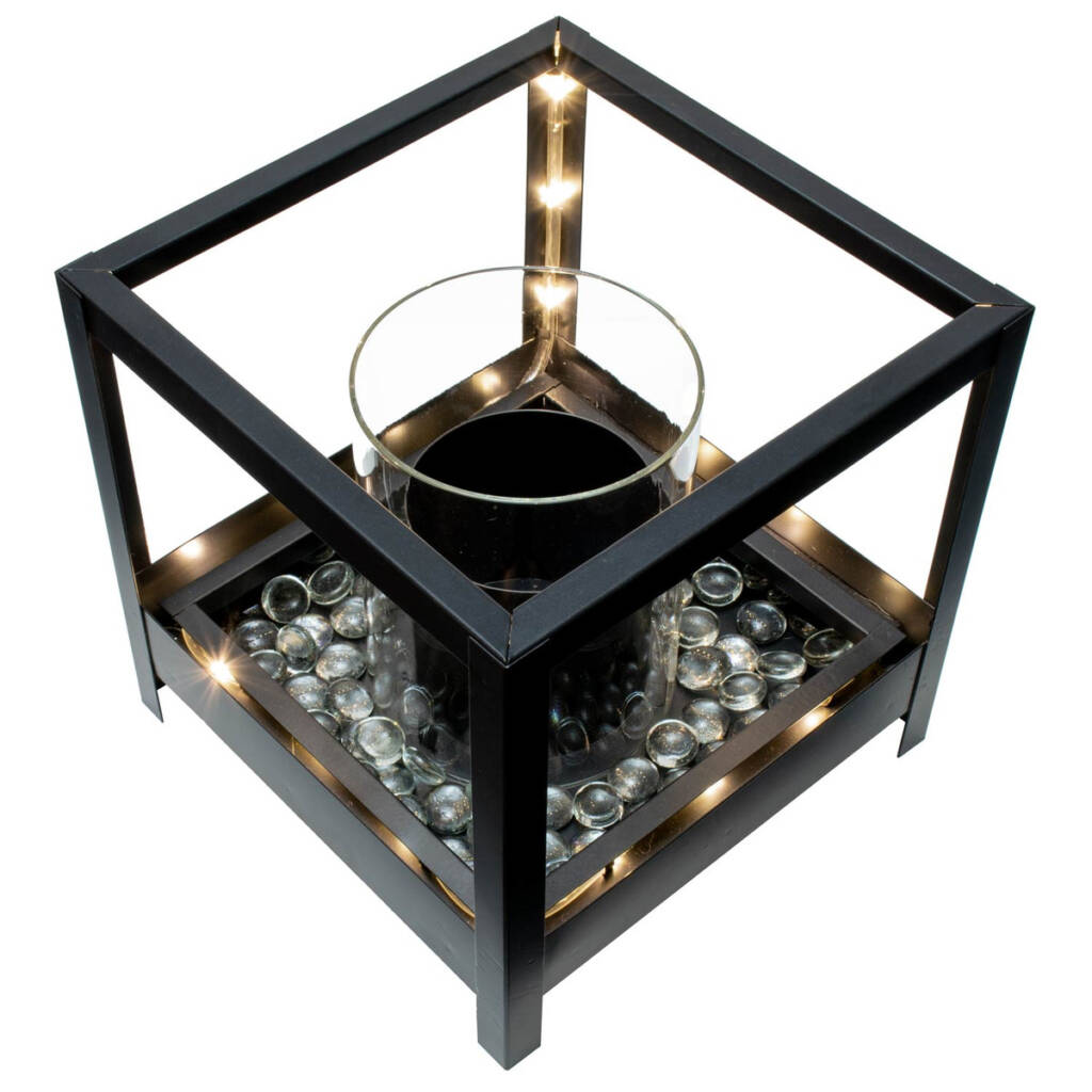 Square Garden Burner with LED - Electric Fireplaces Toronto